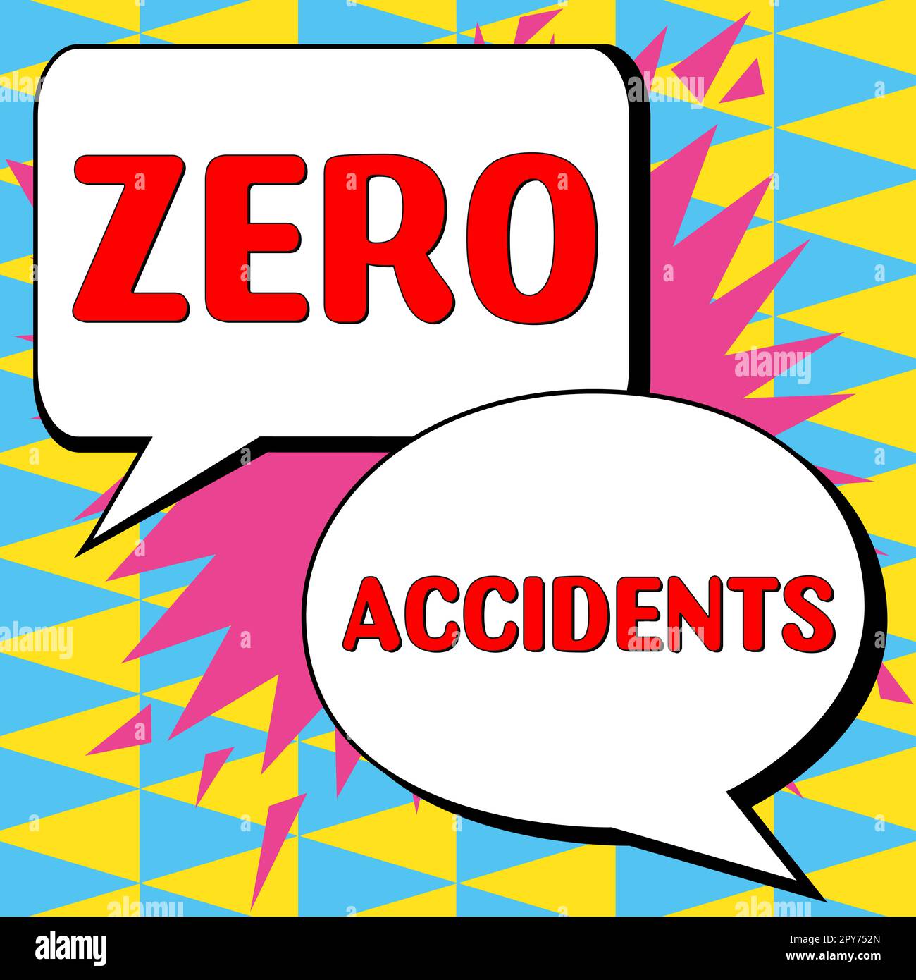 Conceptual caption Zero Accidents. Business showcase important strategy ...