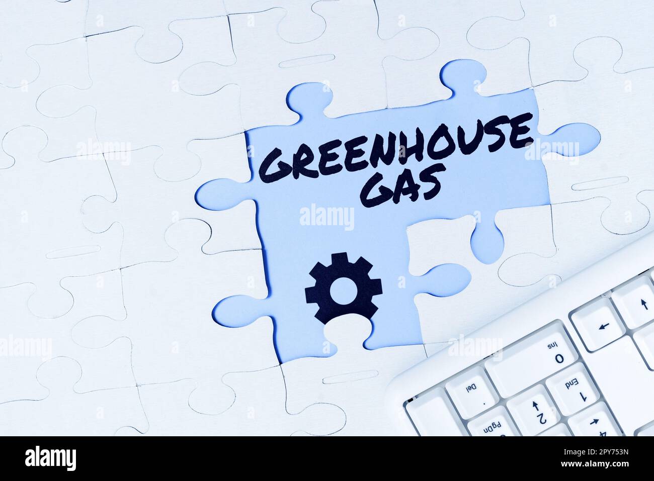 Hand writing sign Greenhouse Gas. Word for carbon dioxide contribute to ...