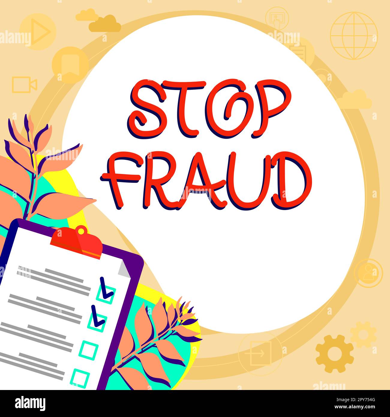 Text showing inspiration Stop Fraud. Word Written on campaign advices ...