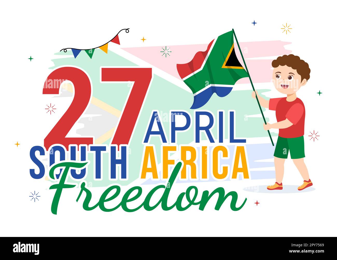 Happy Freedom Day South Africa on April 27th Illustration with Kids ...