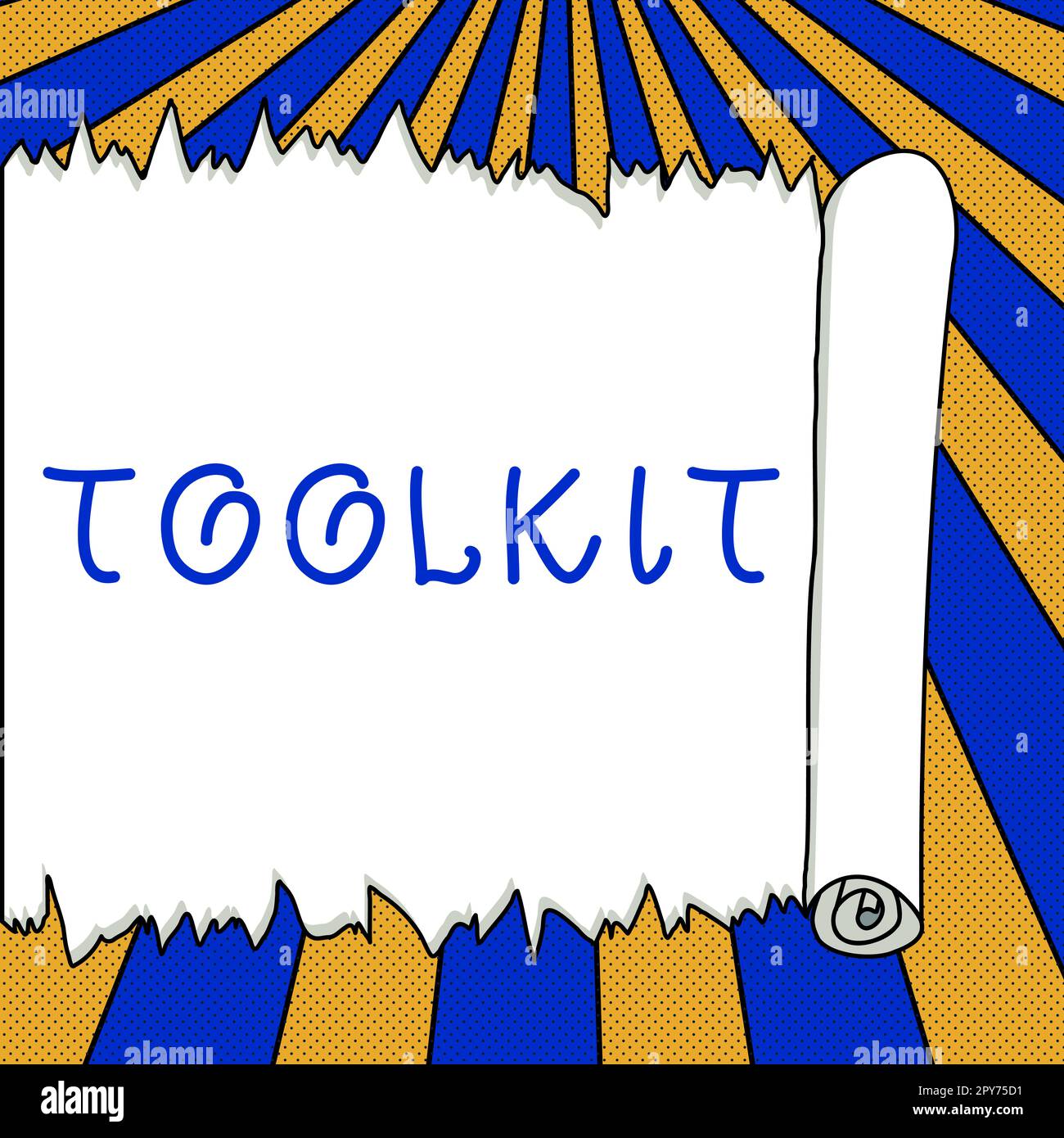 Text sign showing Toolkit. Concept meaning set of tools kept in a bag ...