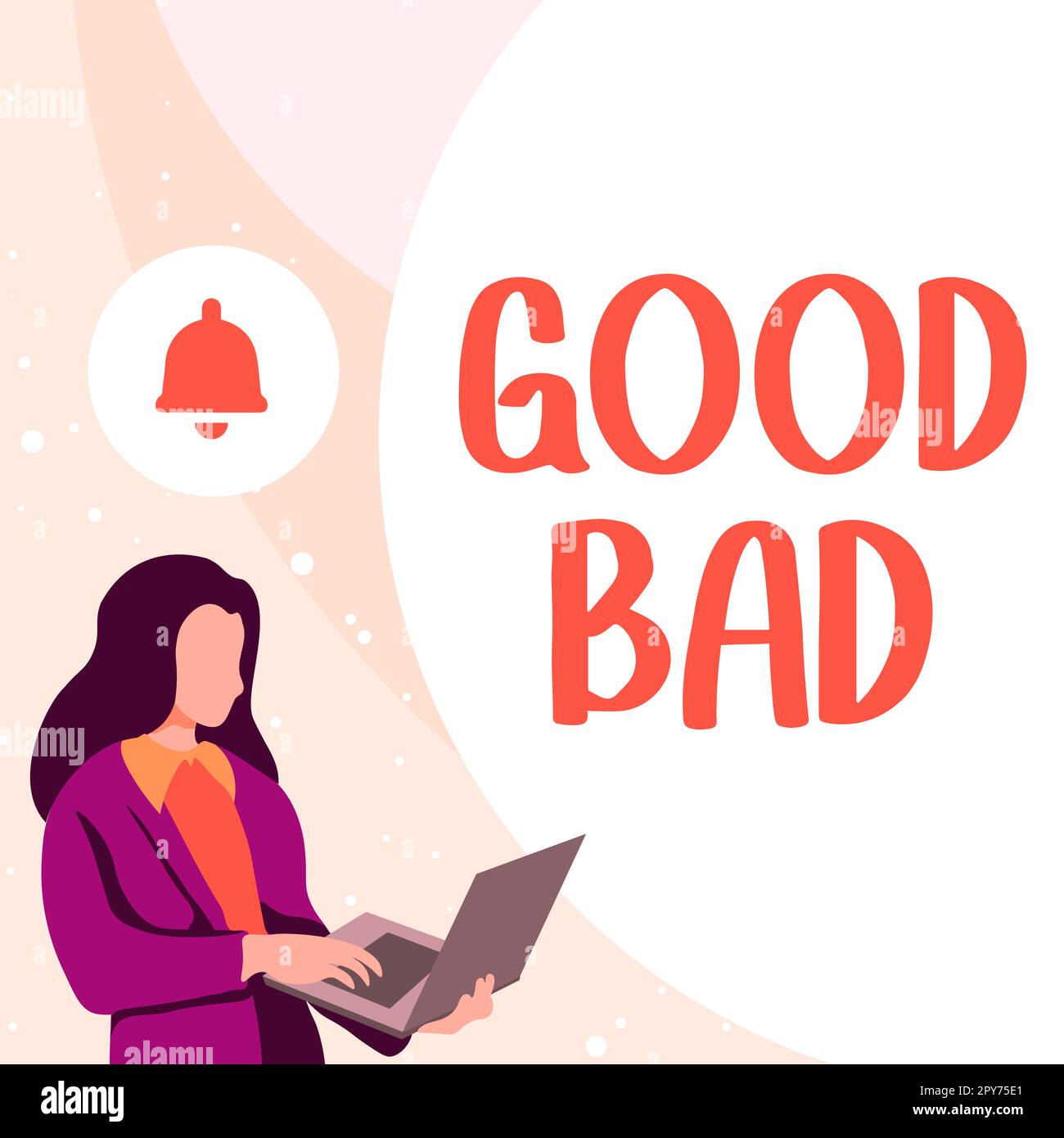 Hand writing sign Good Bad. Business idea to seem to be going to have a ...