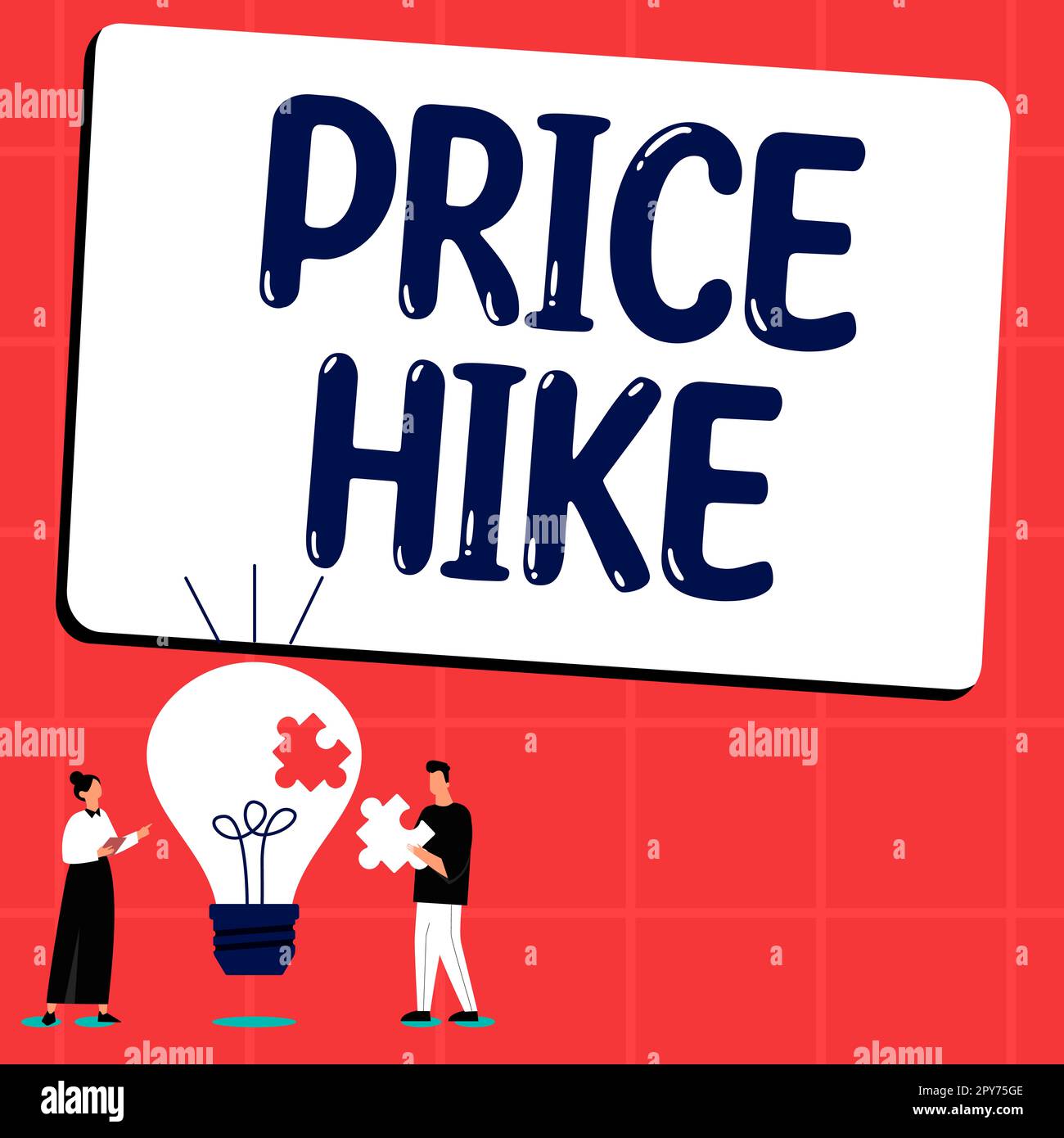 Text sign showing Price Hike. Business idea sum of values that customer ...