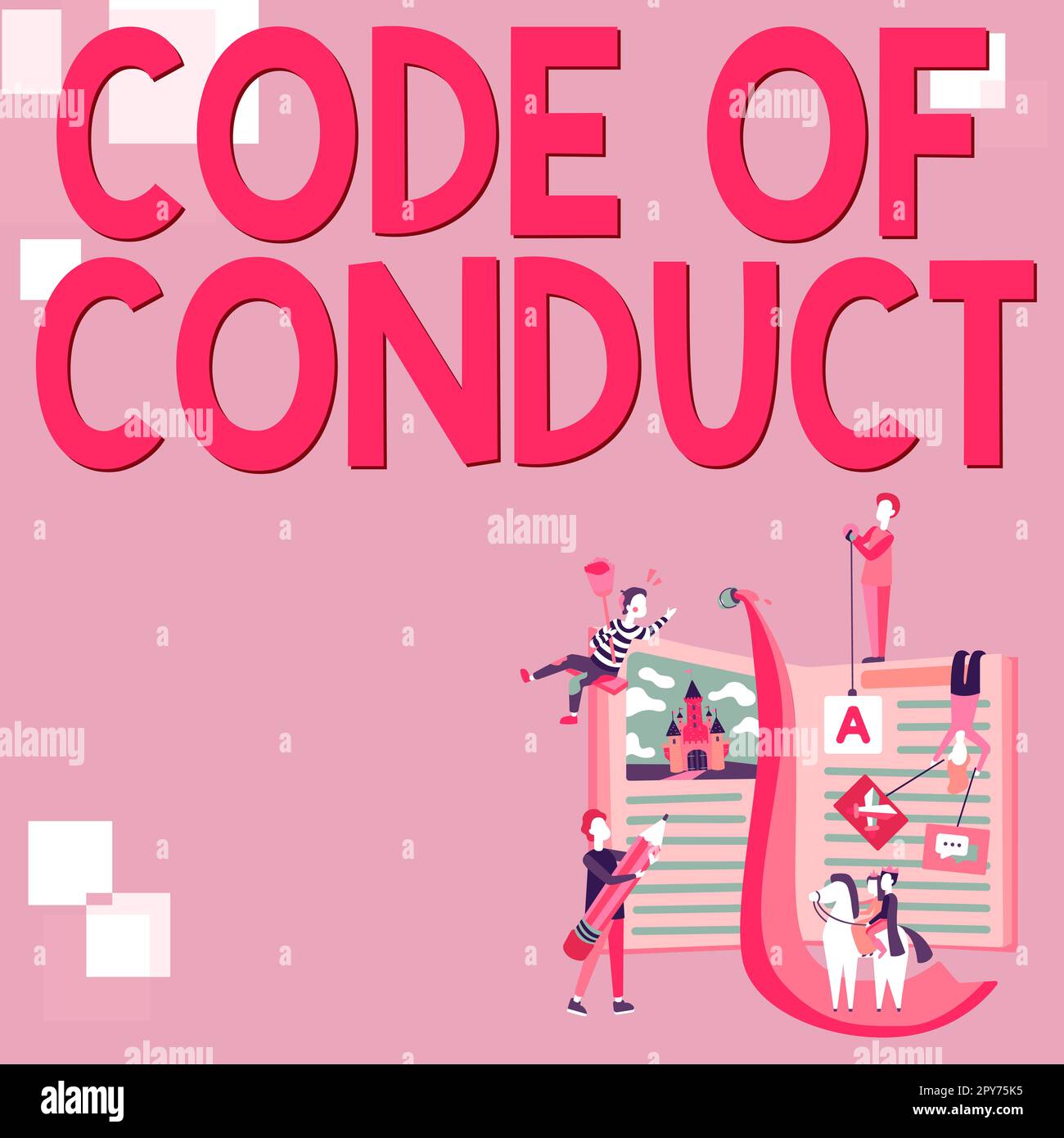 Text sign showing Code Of Conduct. Business showcase Ethics rules moral ...