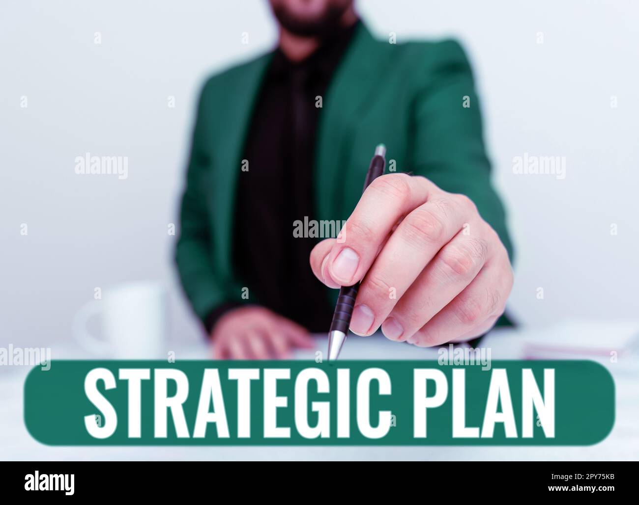 Text showing inspiration Strategic Plan. Business concept A process of ...