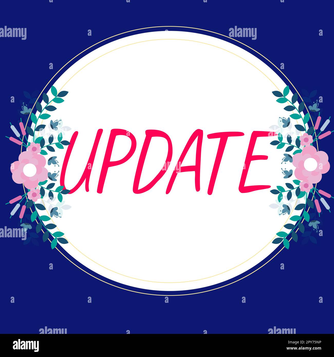 Text sign showing Update. Business overview Up to date Make something more modern or updated ...