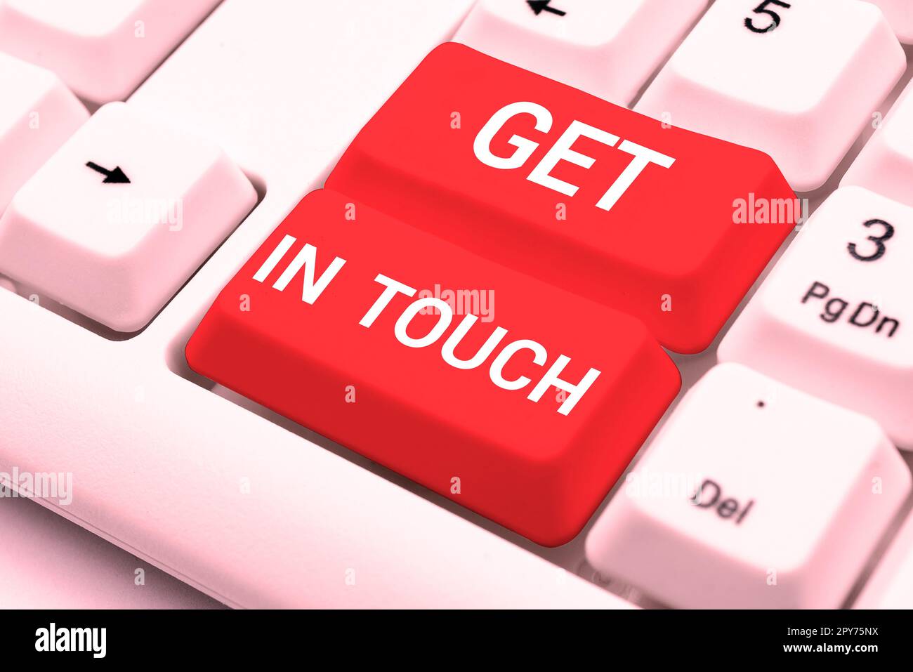 Handwriting text Get In Touch. Internet Concept Stay in contact ...