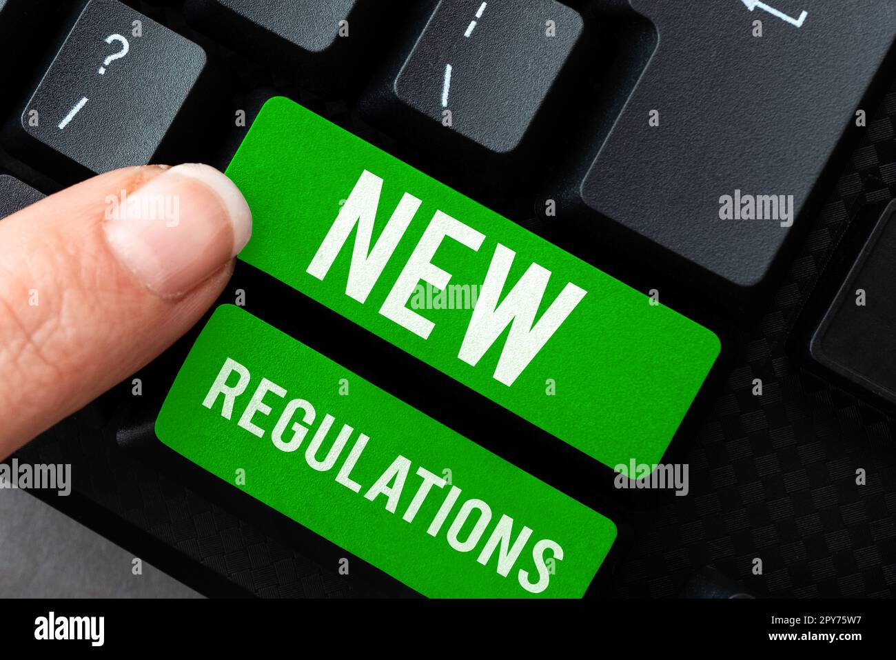 Text showing inspiration New Regulations. Concept meaning Regulation ...