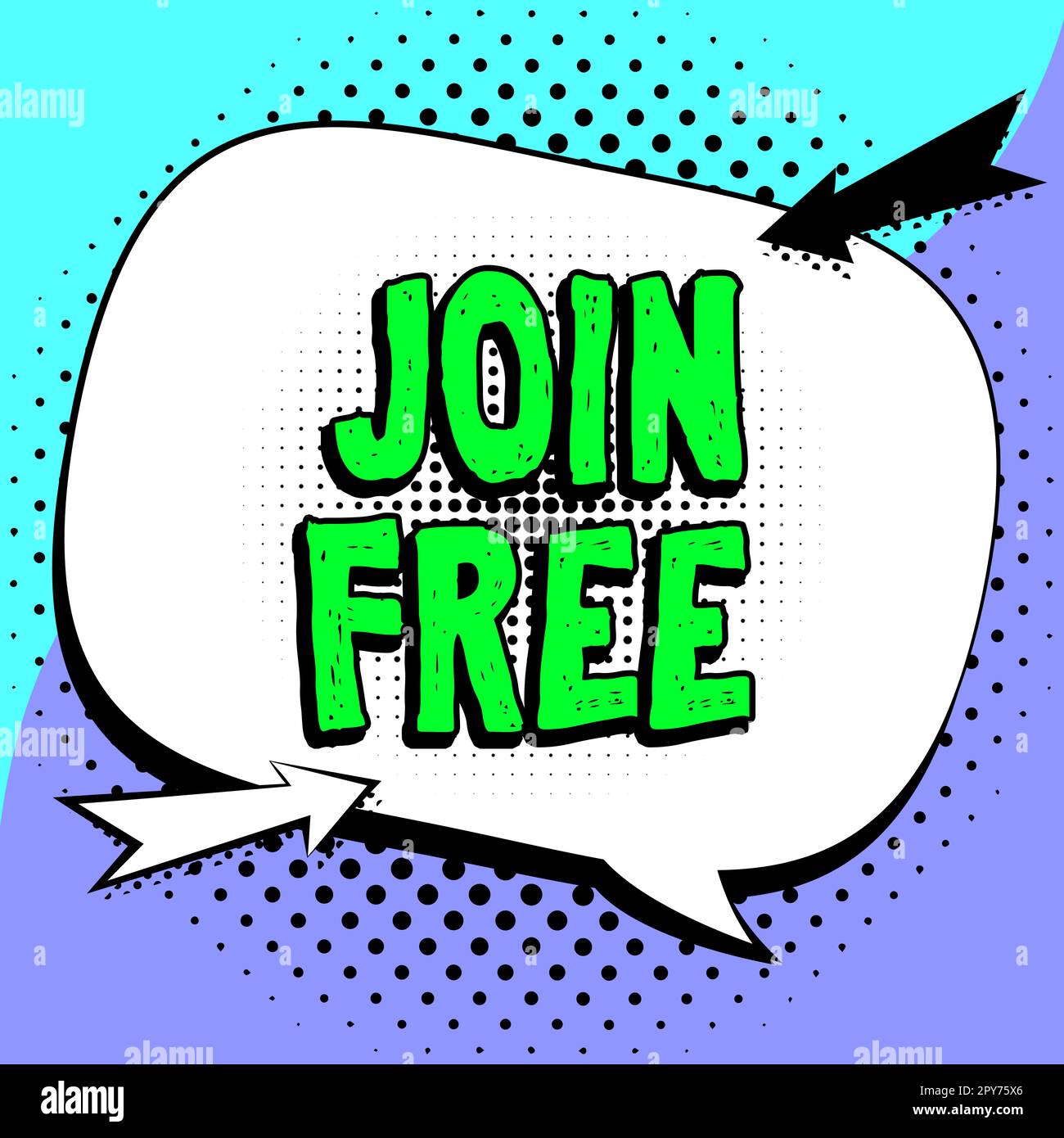 Text showing inspiration Join Free. Conceptual photo the act or an ...