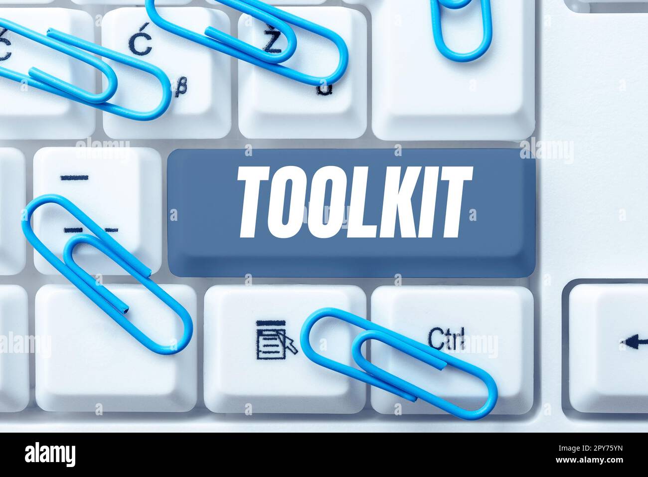Text sign showing Toolkit. Concept meaning set of tools kept in a bag ...