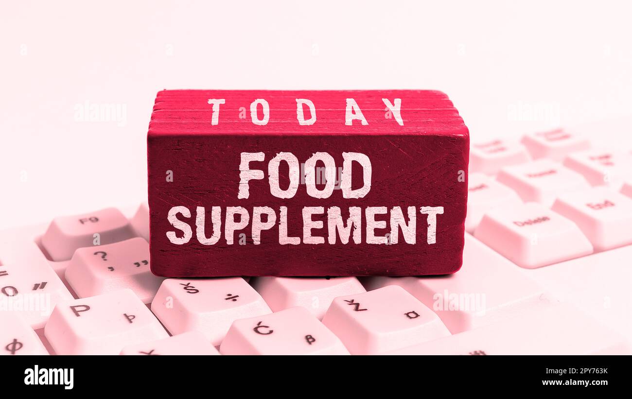 Inspiration showing sign Food Supplement. Word for Conditions and ...