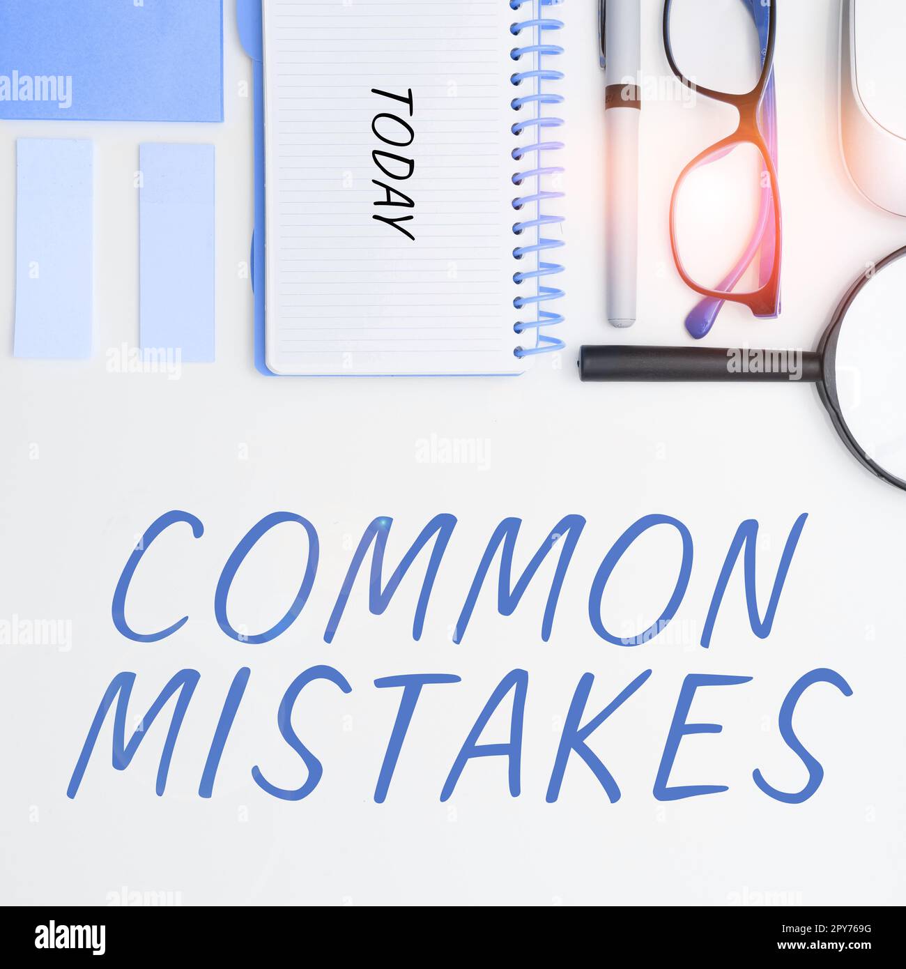 Handwriting text Common Mistakes. Business approach repeat act or ...
