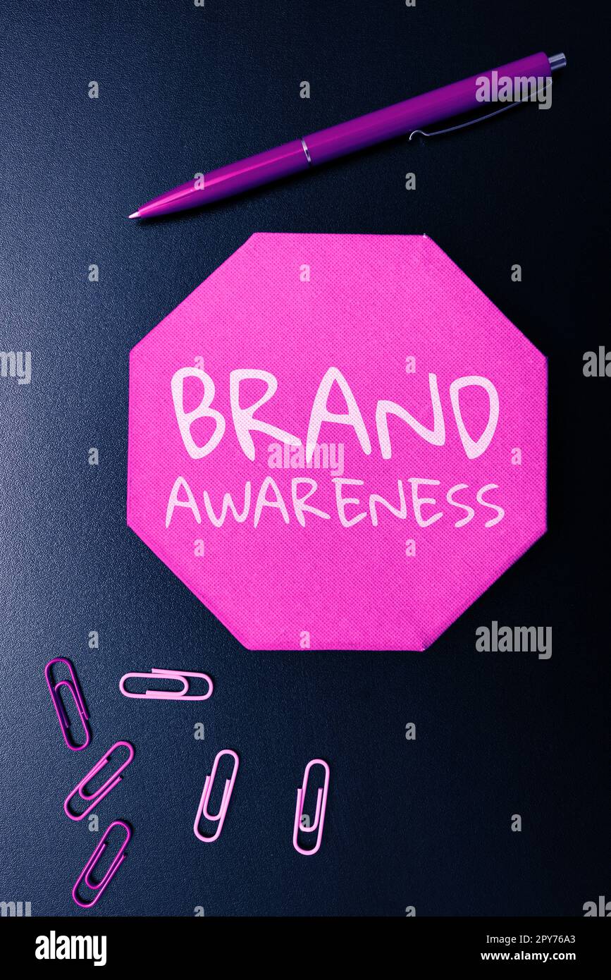 Text showing inspiration Brand Awareness. Business concept name ...