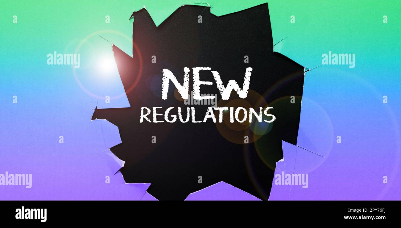 Inspiration showing sign New Regulations. Word Written on Regulation ...