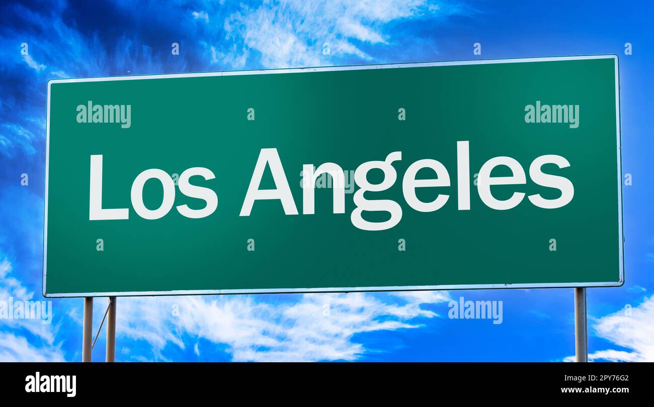 Los angeles road sign hi-res stock photography and images - Alamy