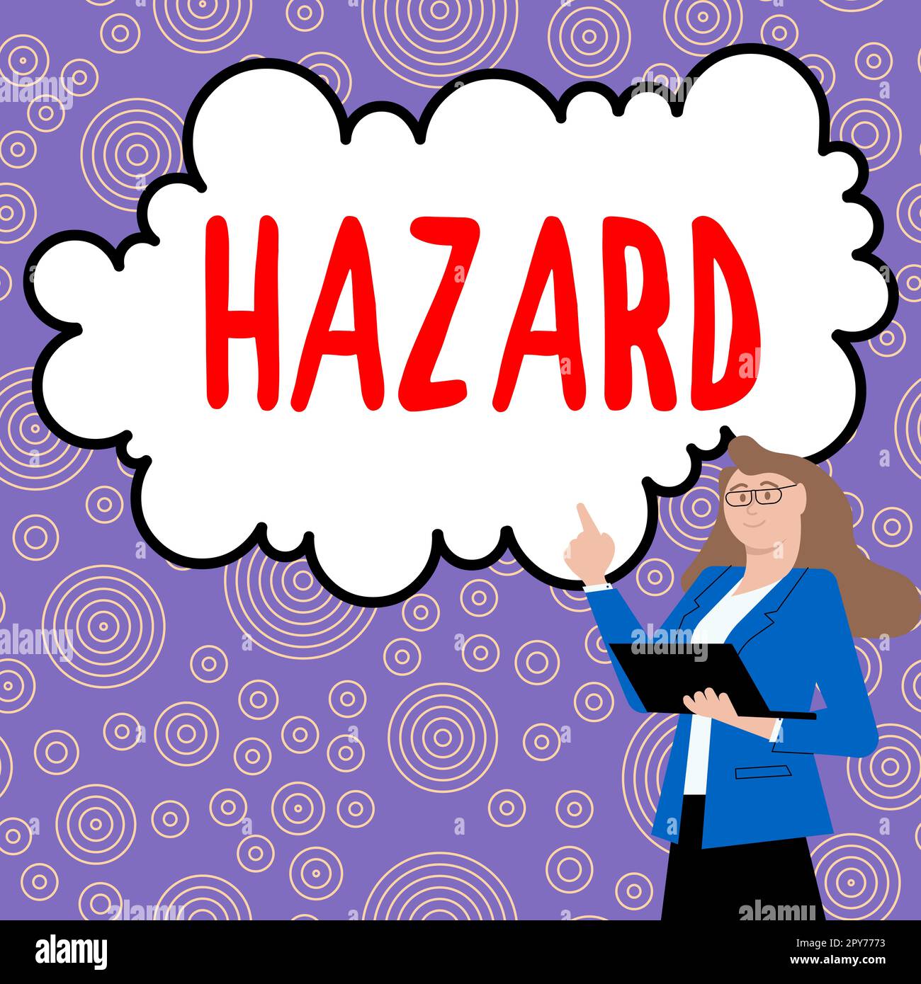 Hand writing sign Hazard. Business approach account or statement ...