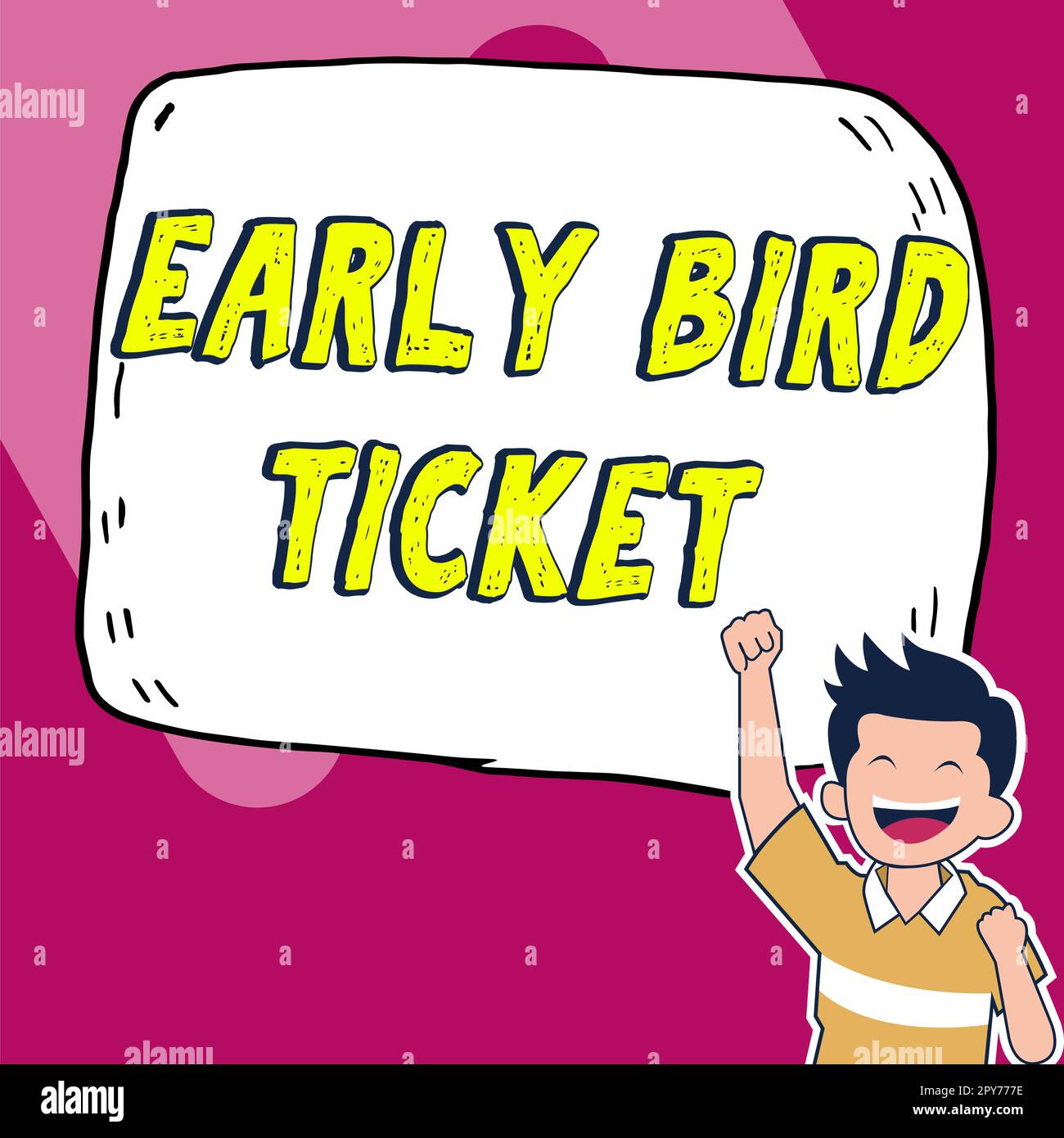 Conceptual display Early Bird Ticket. Concept meaning Buying a ticket ...