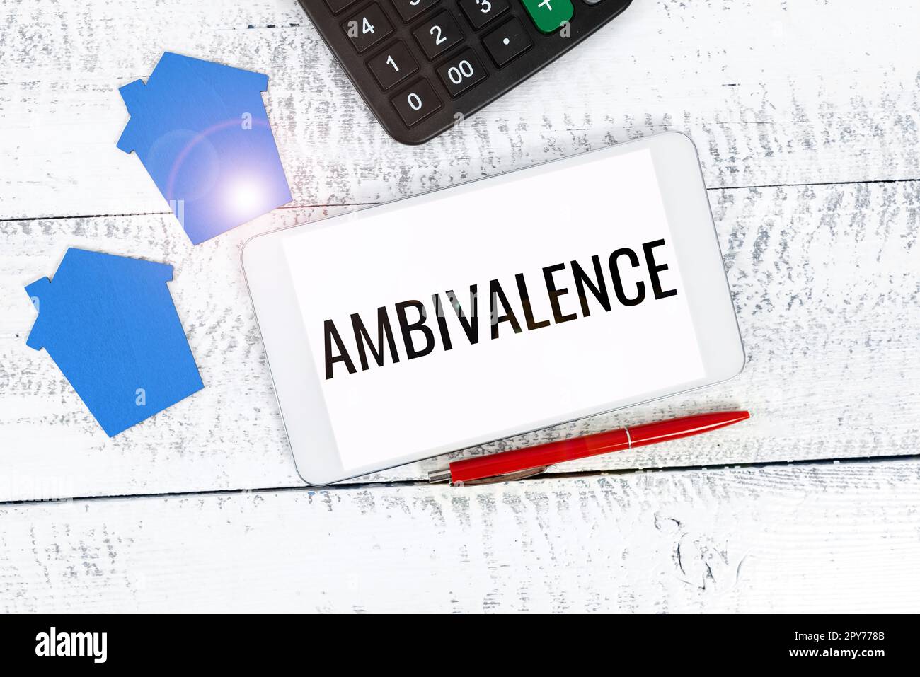 Text showing inspiration Ambivalence. Business overview attitudes or ...