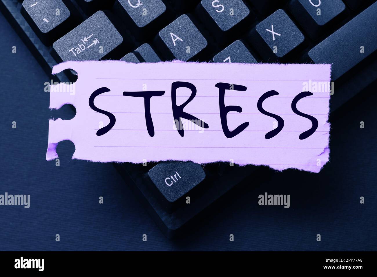 Sign displaying Stress. Word Written on a physical chemical or ...