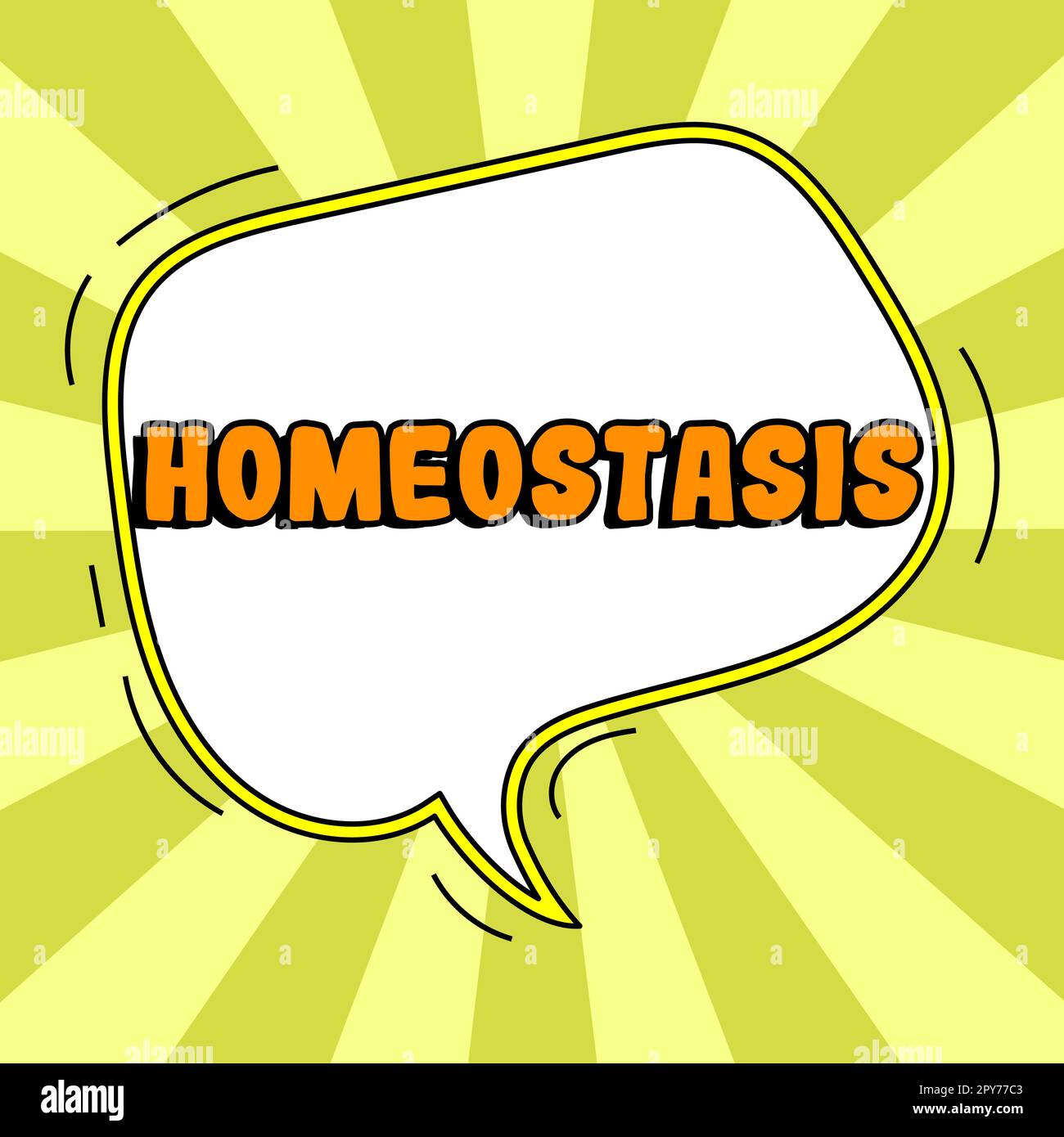 Text caption presenting Homeostasis. Business overview the tendency ...