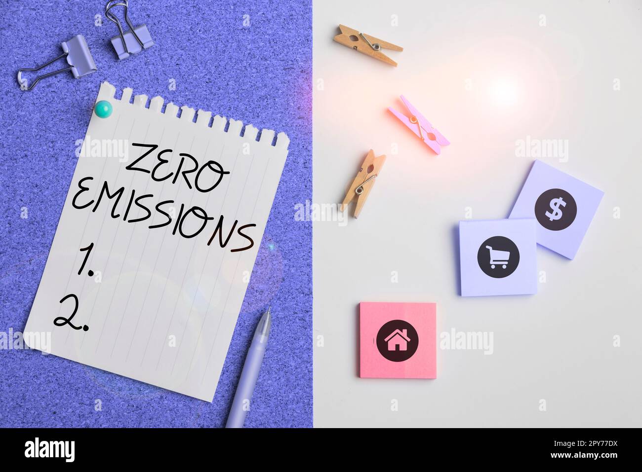 Conceptual display Zero Emissions. Business overview emits no waste ...