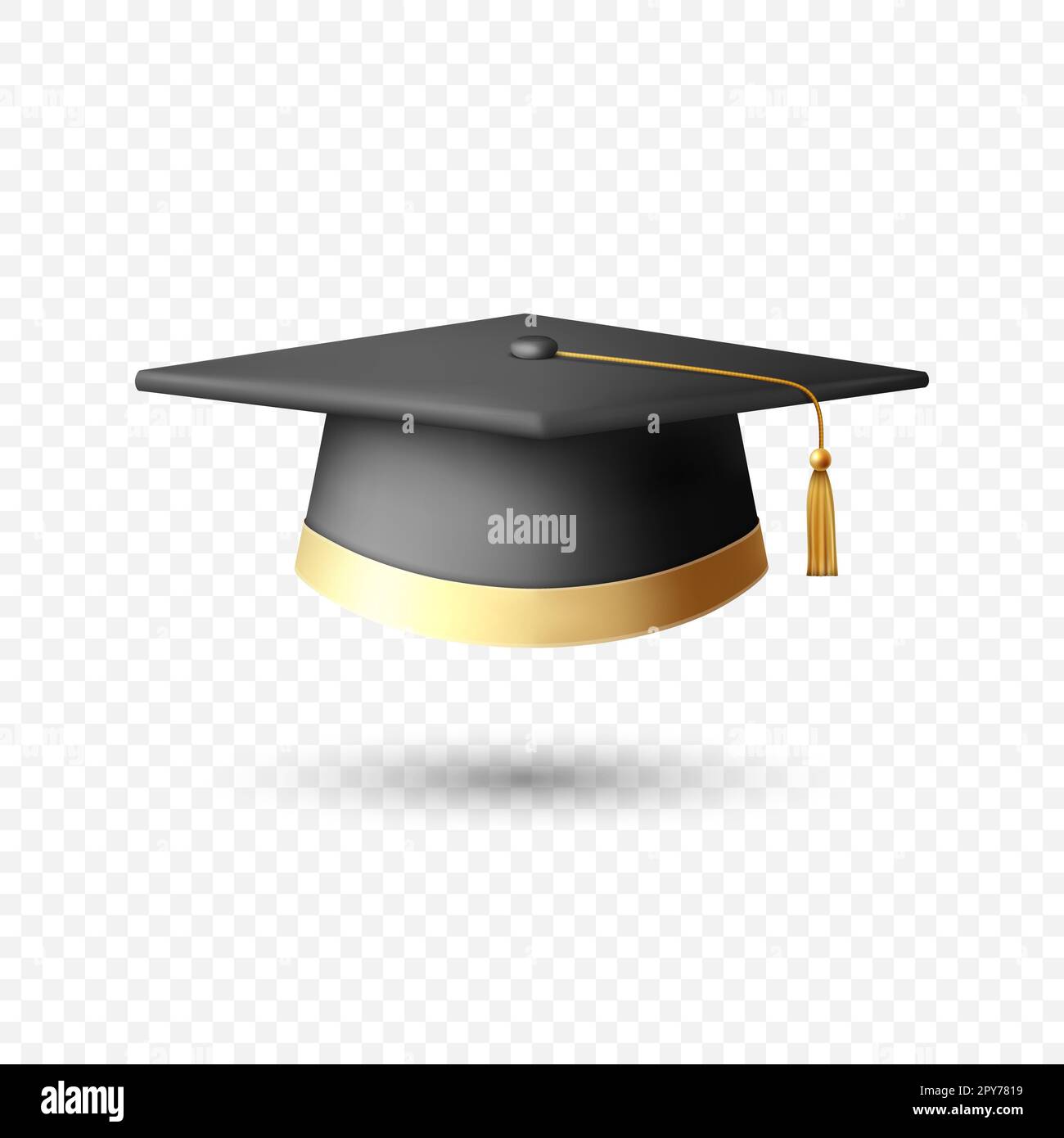 Vector 3d Realistic Graduate College, High School, University Black and ...