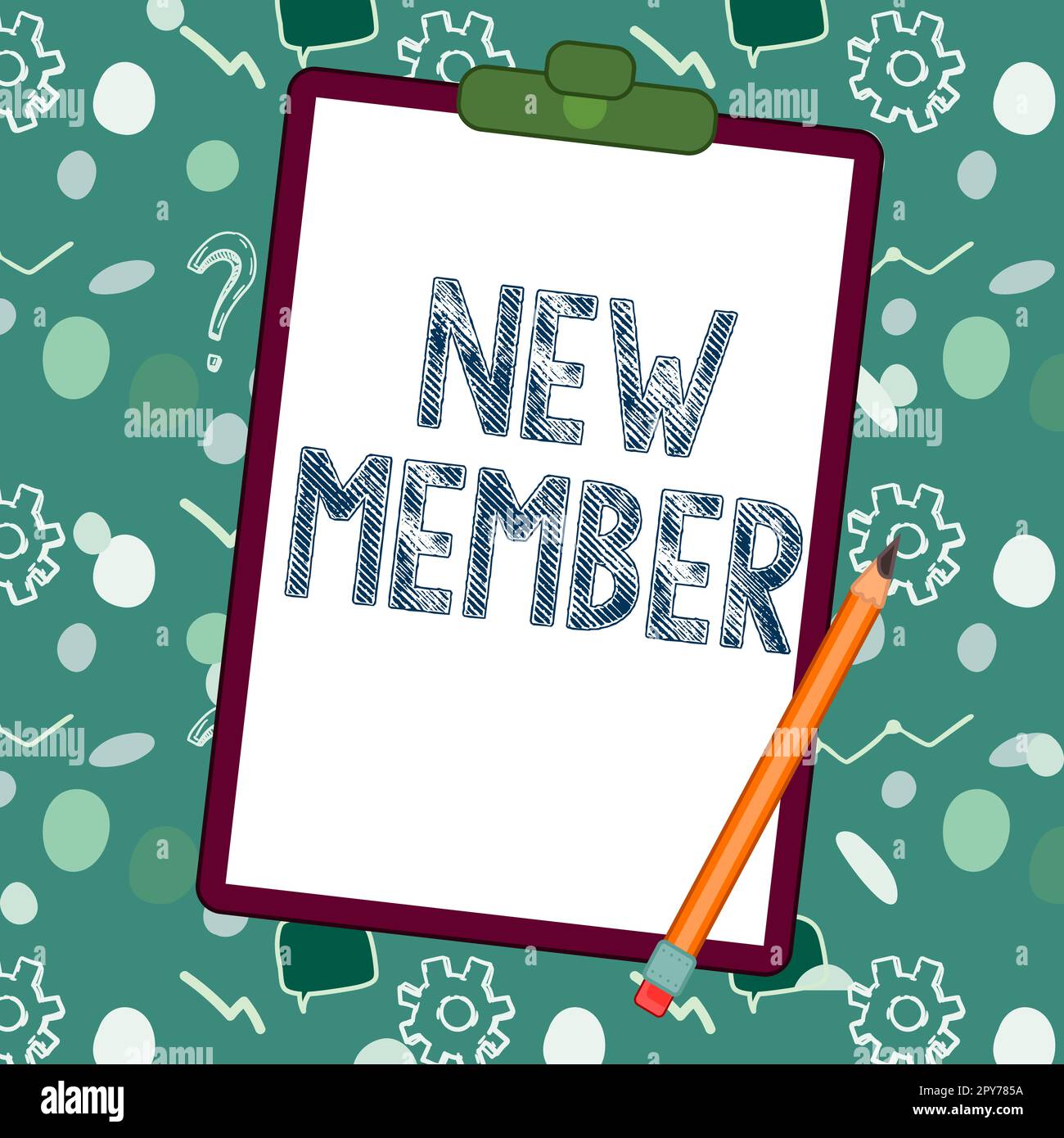 Text caption presenting New Member. Word Written on recruiting employee ...