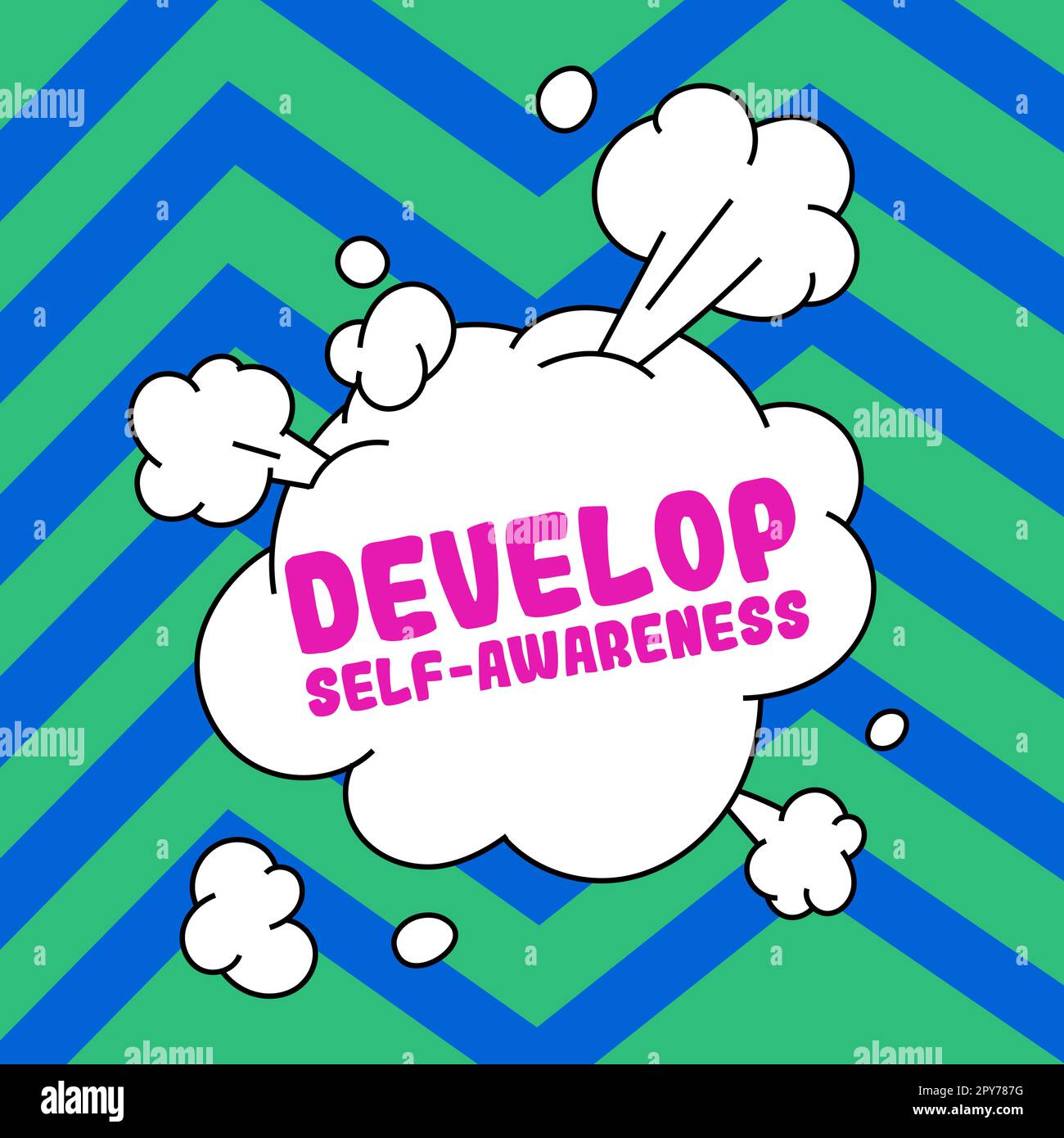 Text caption presenting Develop Self Awareness. Business overview ...