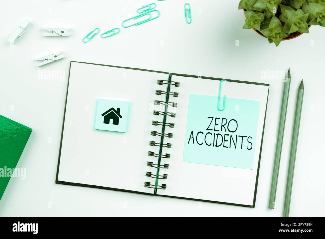 Conceptual caption Zero Accidents. Conceptual photo important strategy ...