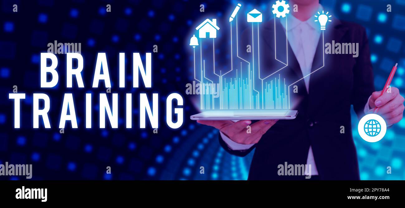 Handwriting text Brain Training. Business concept mental activities to ...