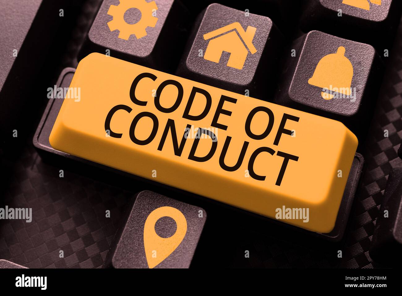 Hand Writing Sign Code Of Conduct Business Approach Ethics Rules Moral