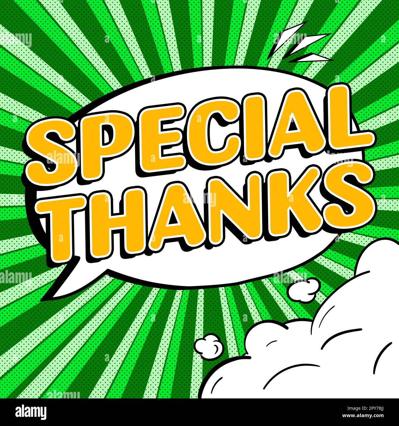 Text caption presenting Special Thanks. Business concept expression of ...