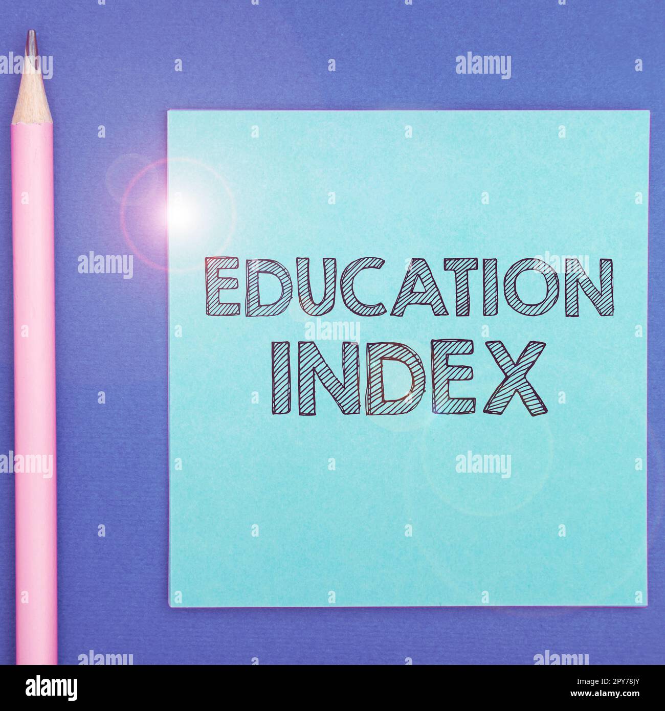 Text caption presenting Education Index. Word for aiming to meet ...