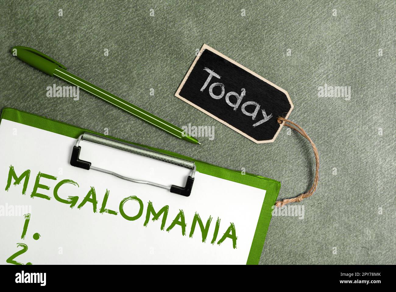 Conceptual display Megalomania. Concept meaning mental illness that is ...