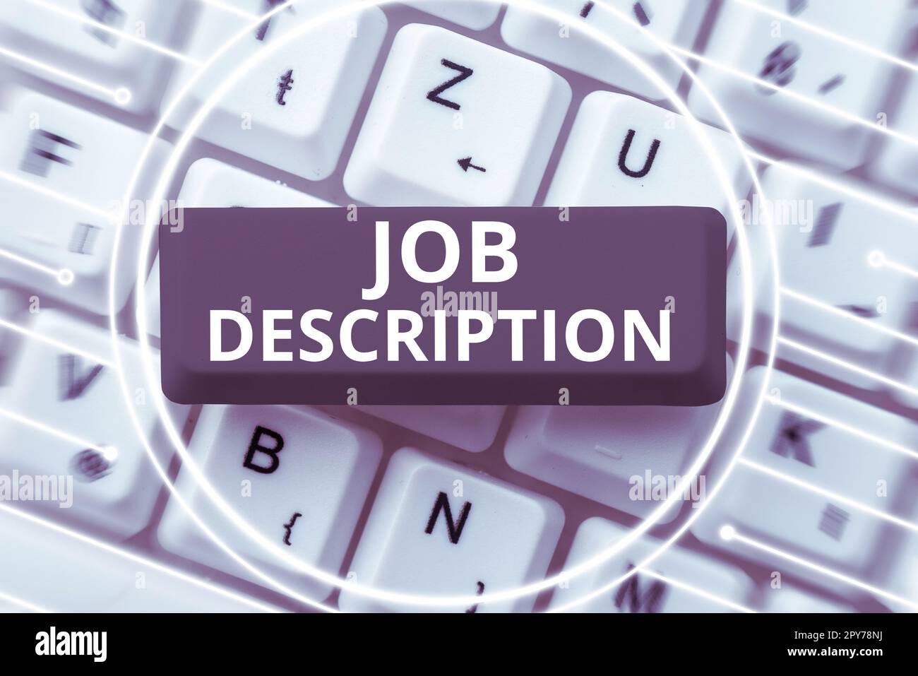 Hand writing sign Job Description. Conceptual photo A document that ...