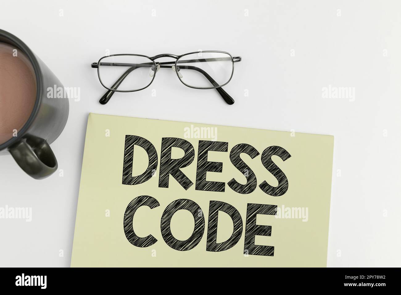 Text showing inspiration Dress Code. Conceptual photo an accepted way ...