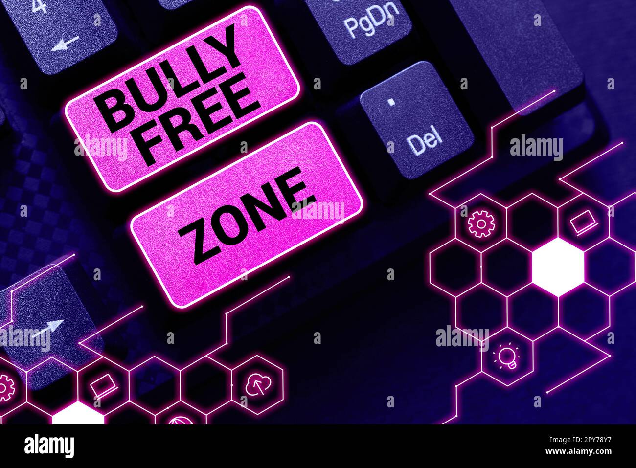 Conceptual display Bully Free Zone. Business concept Be respectful to ...