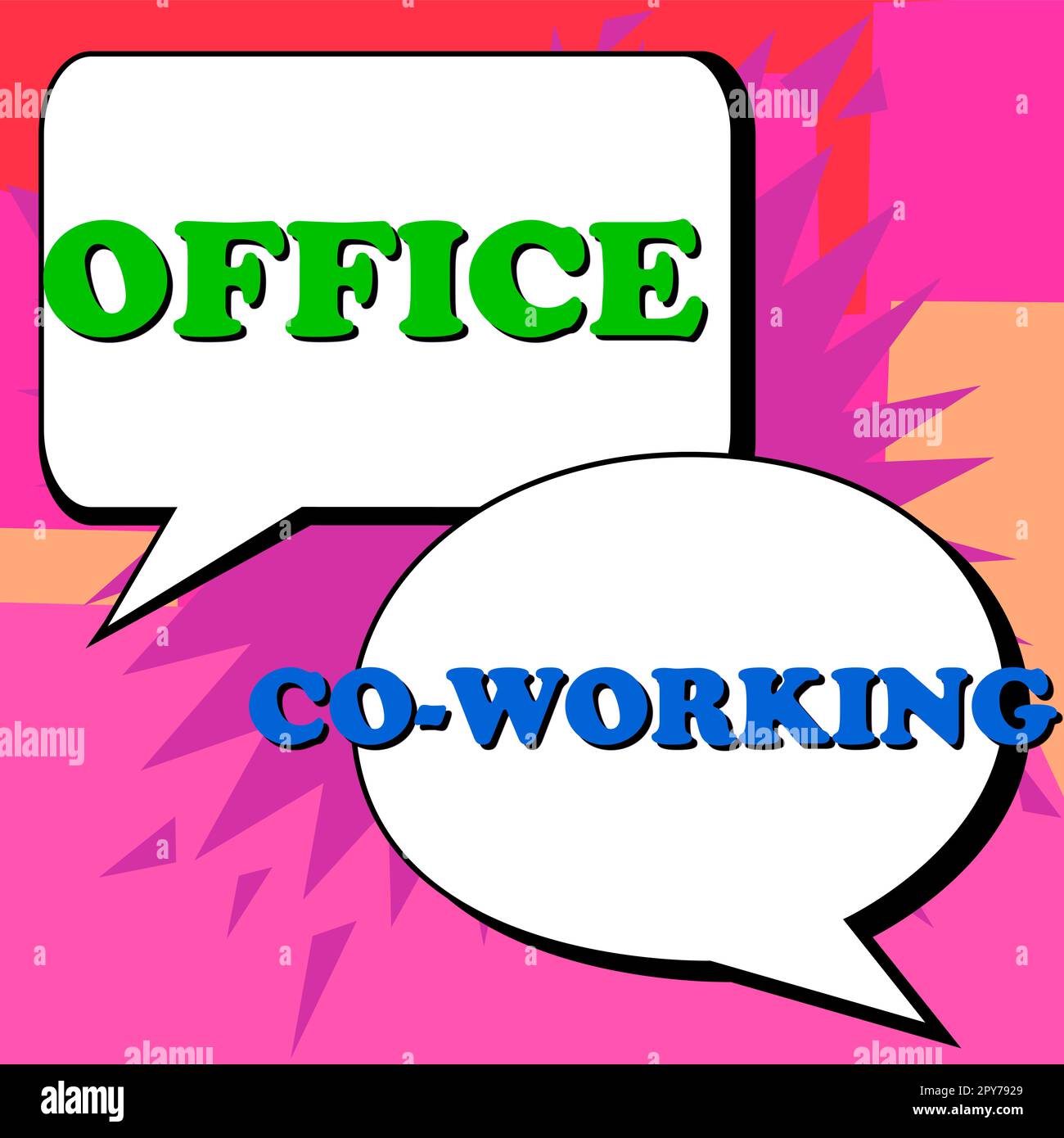 Sign displaying Office Co Working. Conceptual photo Business services ...