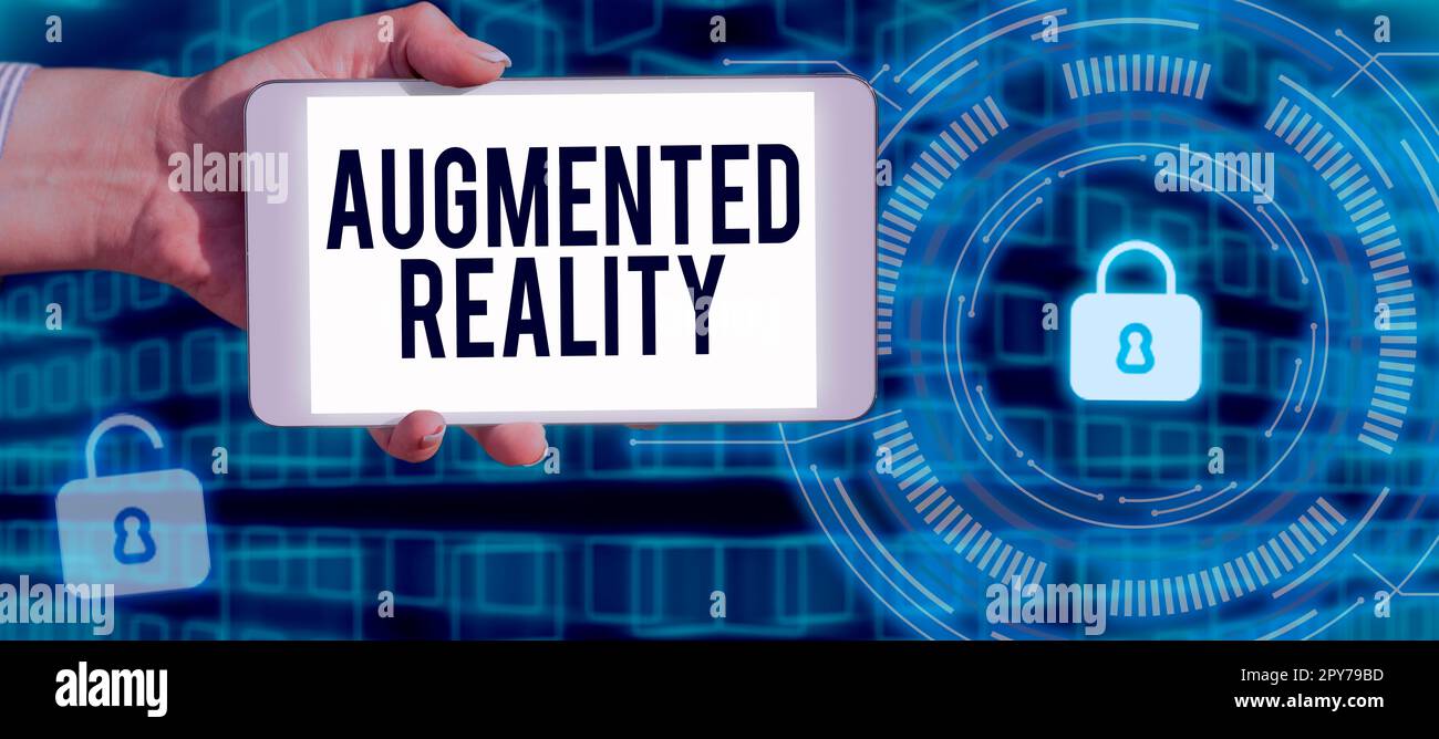 Conceptual display Augmented Reality. Internet Concept technology that ...