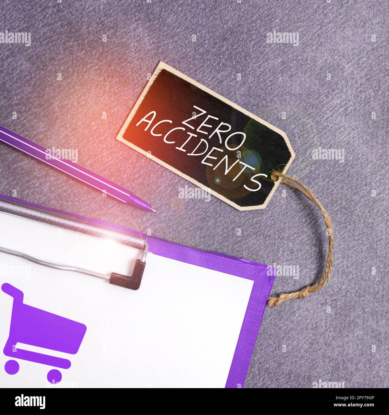 Hand writing sign Zero Accidents. Word Written on important strategy ...