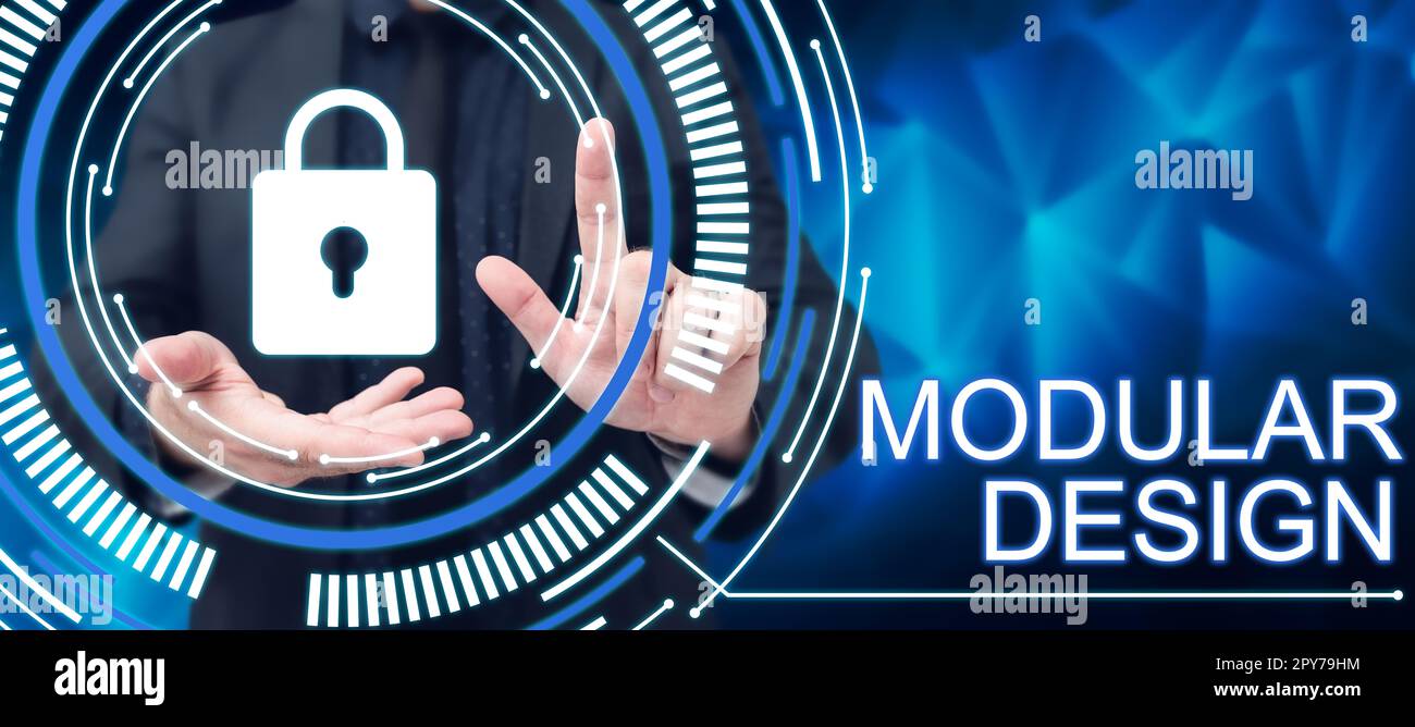 Inspiration showing sign Modular Design. Business concept product ...