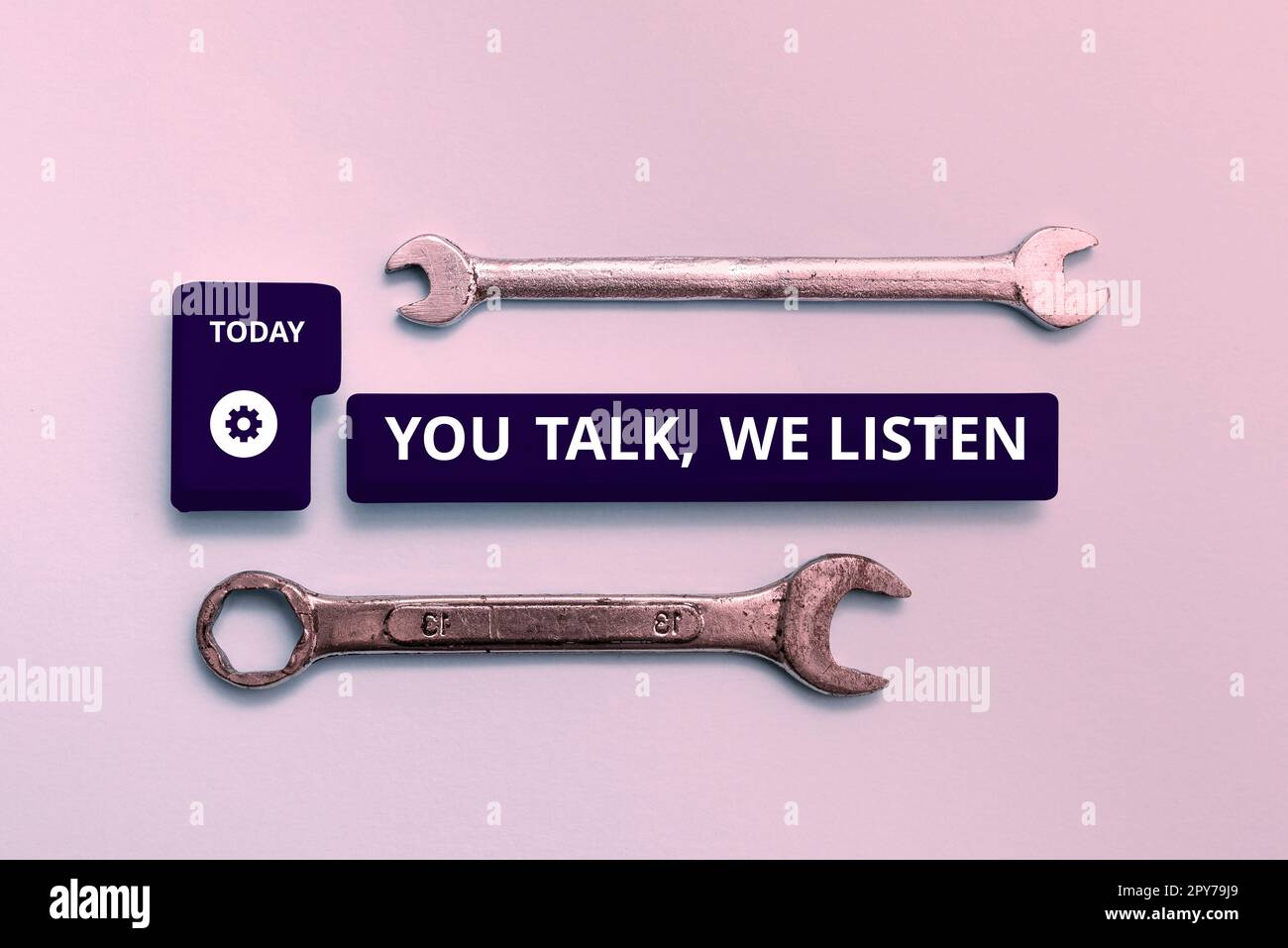 Text showing inspiration You Talk, We Listen. Concept meaning Two Way ... Text showing inspiration You Talk, We Listen. Concept meaning Two Way ...