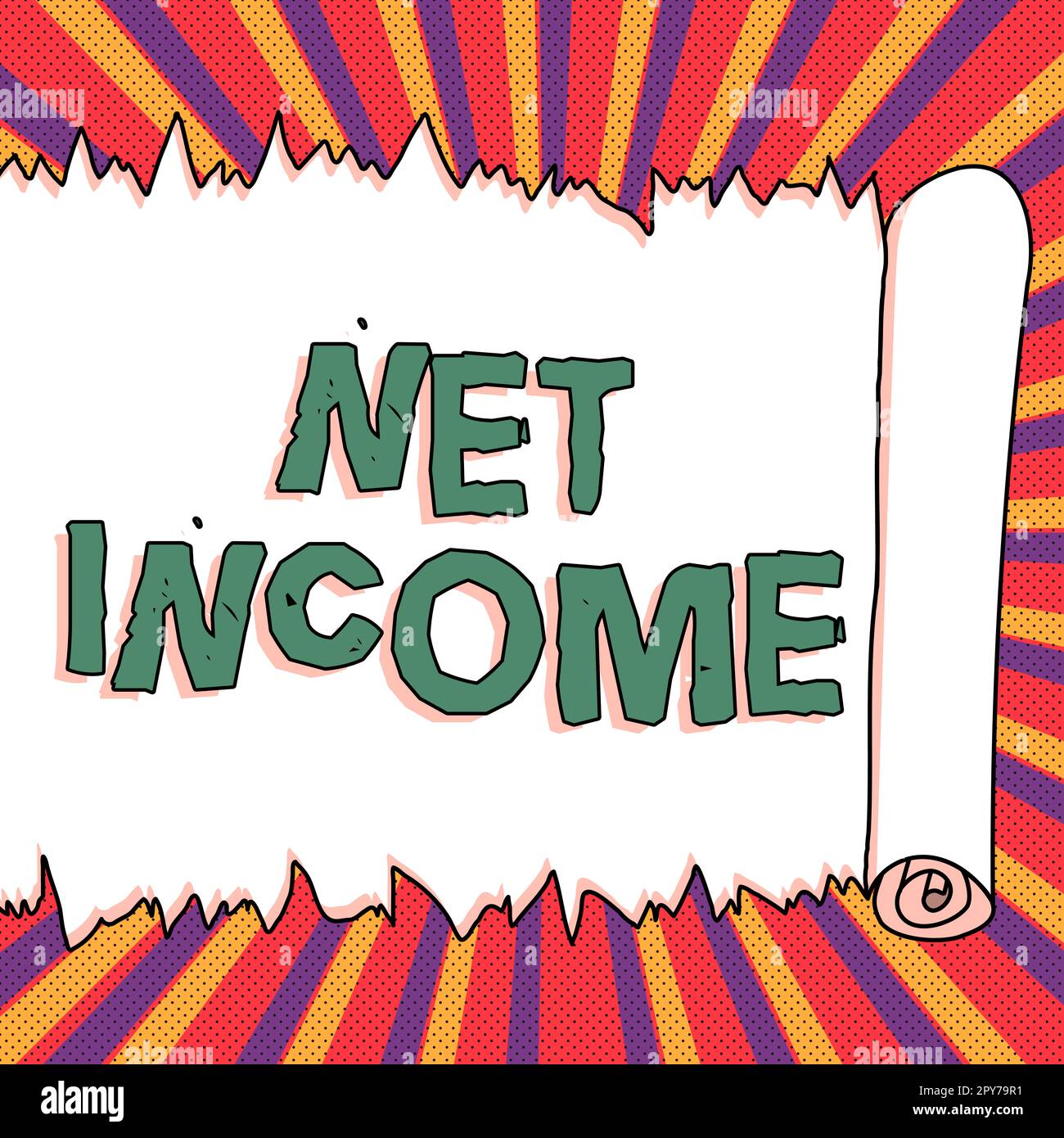 Sign displaying Net Income. Business showcase the gross income ...