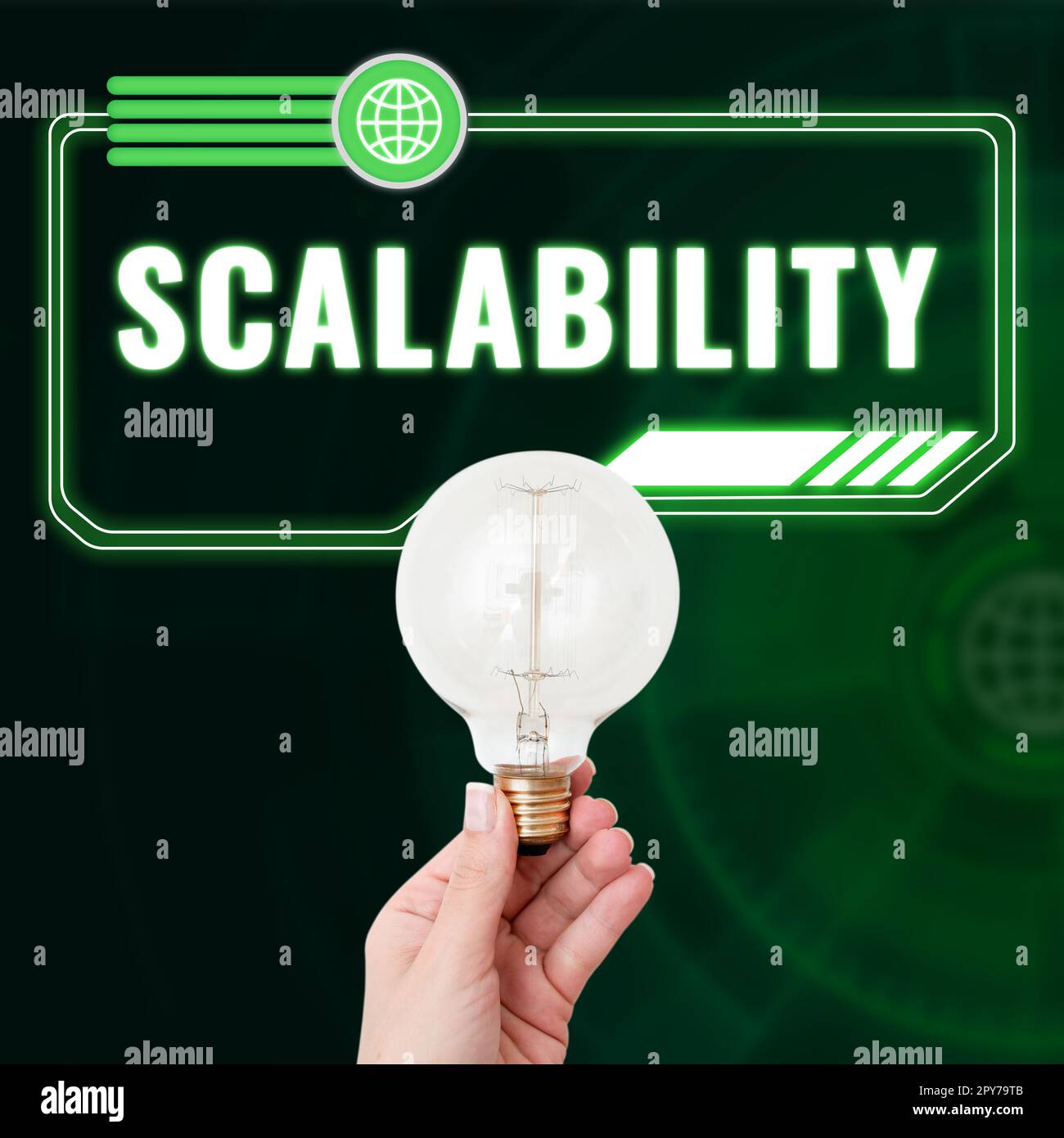 Hand writing sign Scalability. Business showcase capable of being ...