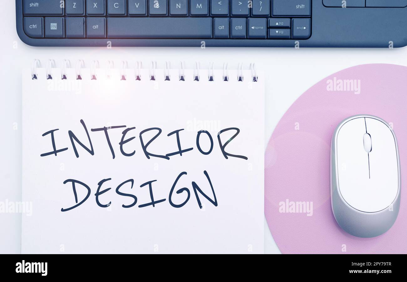 Conceptual display Interior Design, Word Written on the art of ...