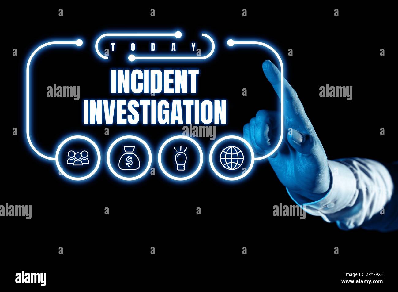 Conceptual caption Incident Investigation. Business approach ...