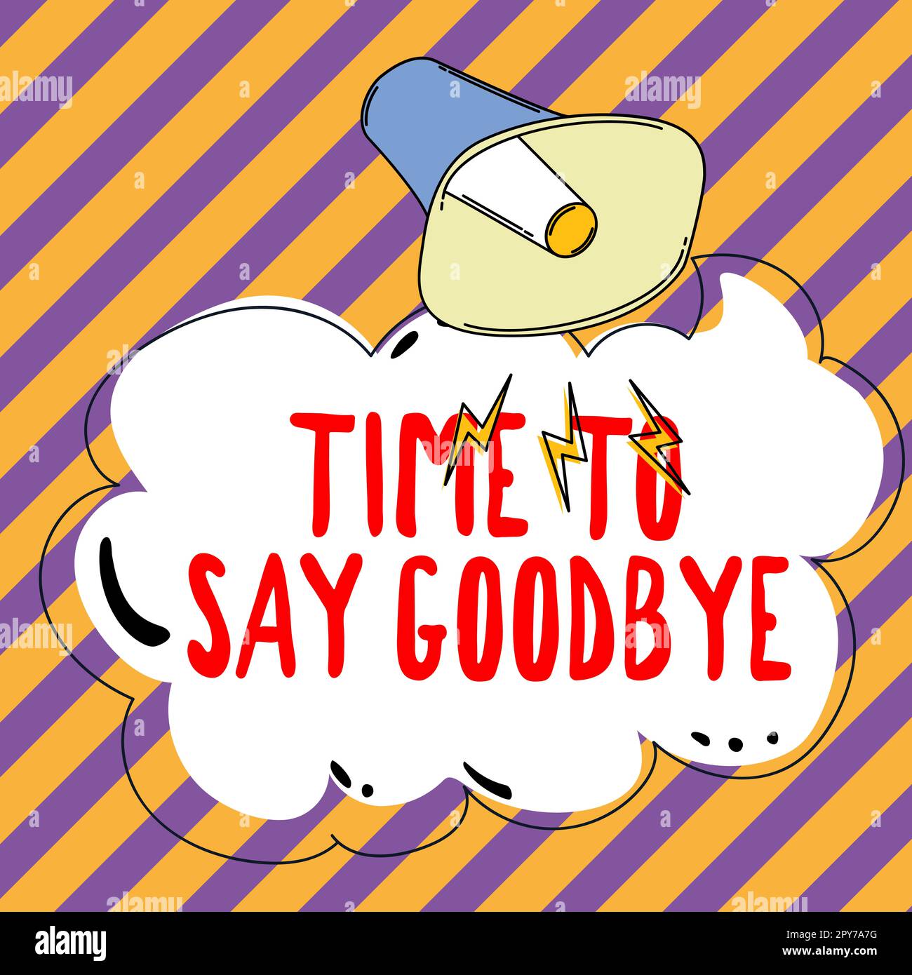 Text caption presenting Time To Say Goodbye. Conceptual photo Bidding ...