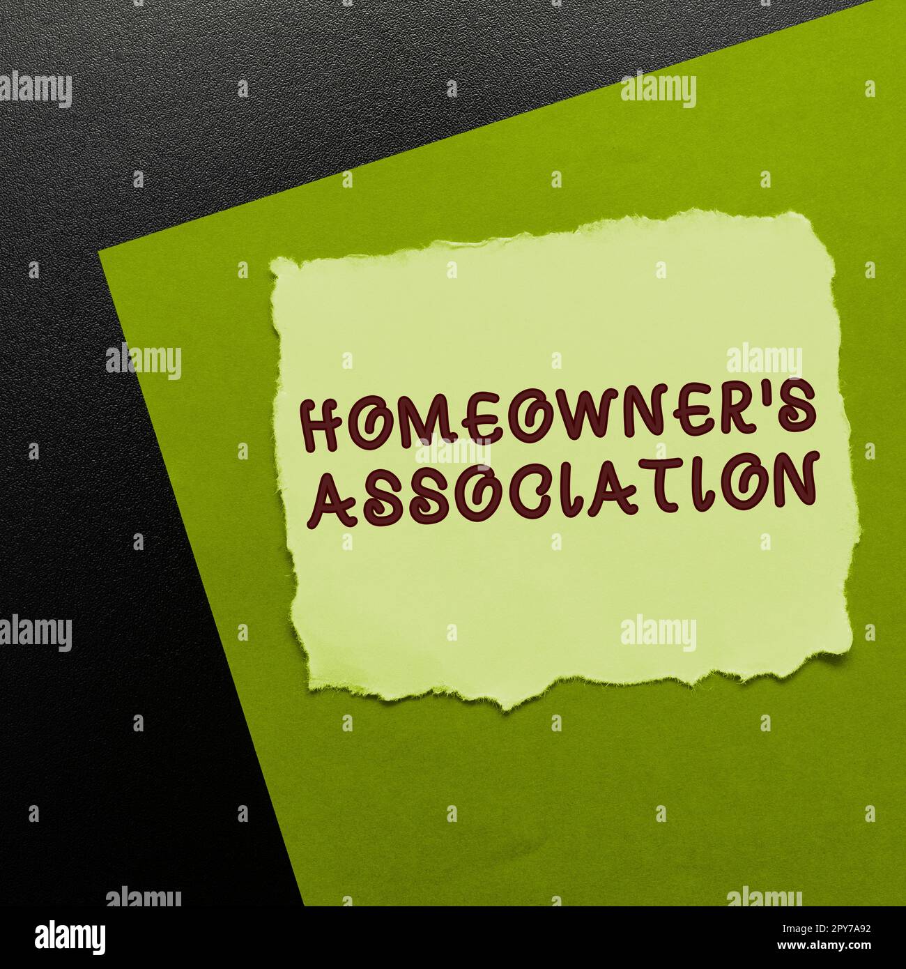Conceptual caption Homeowner's Association. Word Written on Covers ...