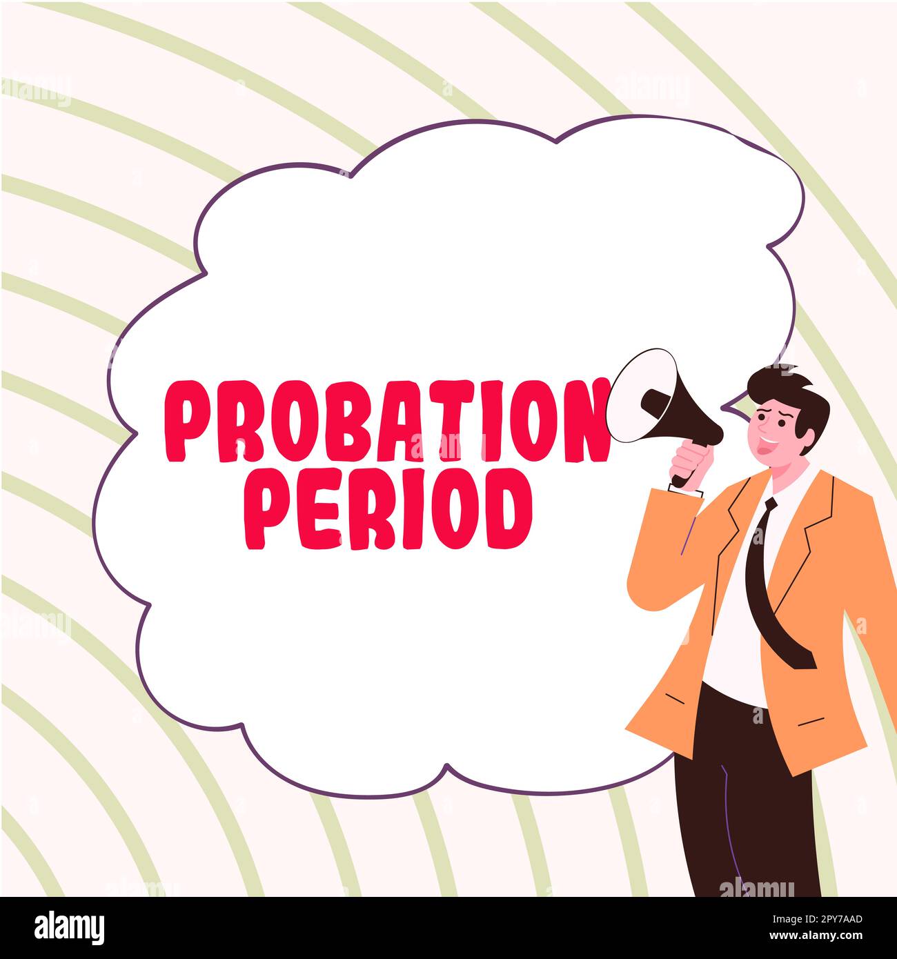 Text caption presenting Probation Period. Business concept focused and ...