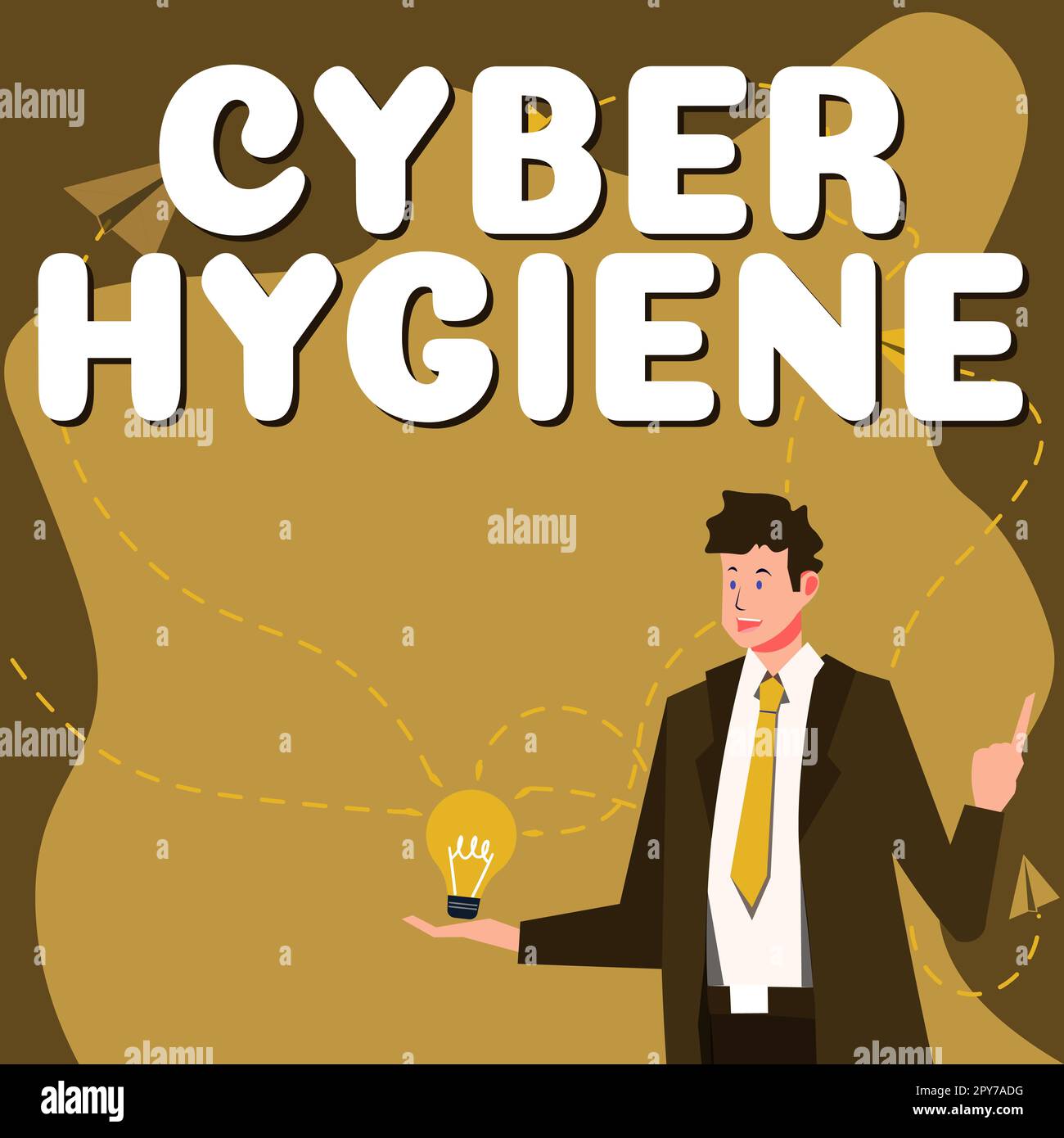 Text sign showing Cyber Hygiene. Word Written on steps that computer ...